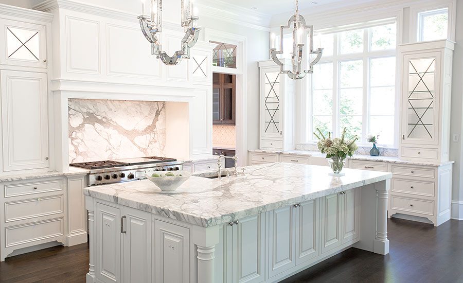A large selection of Calacatta Extra white marble required expertise ...
