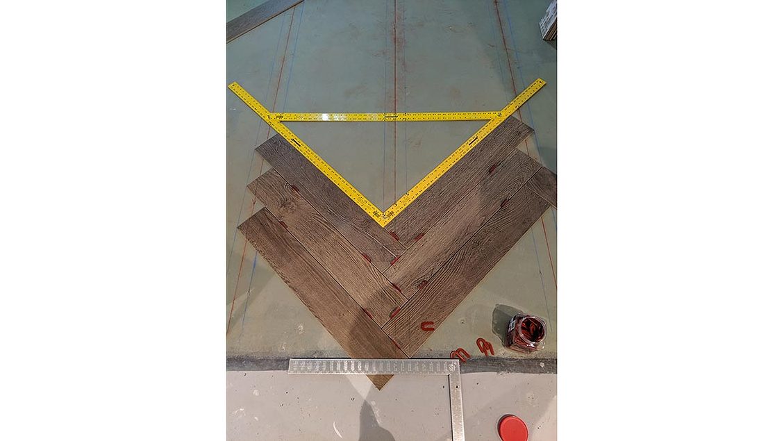 How to Start a Diagonal Herringbone Layout | Stone World